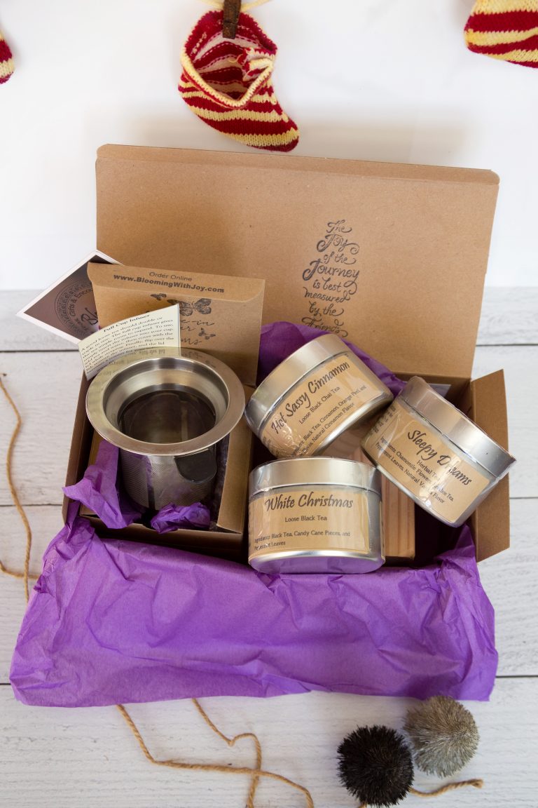 Tea Lover Gift Set Infuser and 3 Tea Tins Elevate Tea Experience